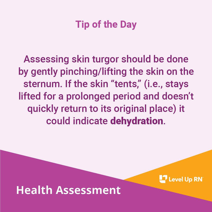 Assessing Skin Turgor – LevelUpRN