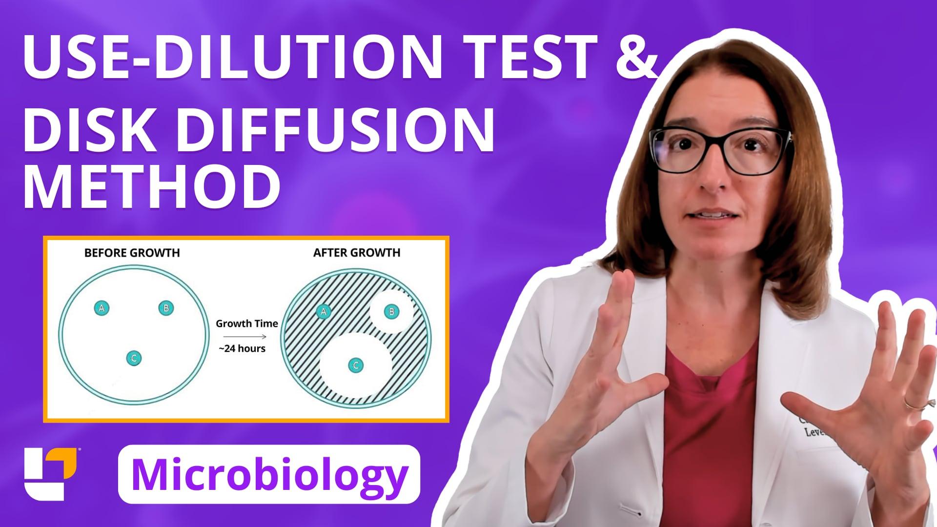 Use-Dilution Test & Disk Diffusion Method - Control of Growth