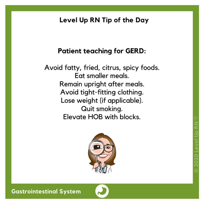 Patient Teaching for GERD – LevelUpRN