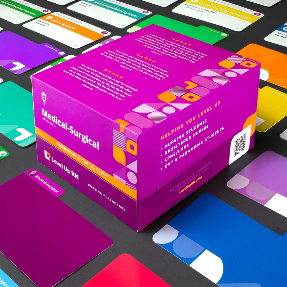 Nursing flashcards to help you pass ATI, NCLEX, & HESI exams