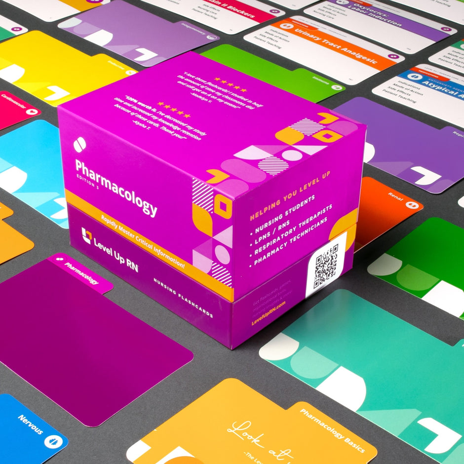 Nursing flashcards to help you pass ATI, NCLEX, & HESI exams