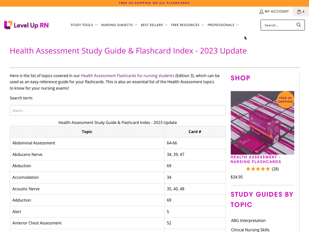 Free Health Assessment Study Resources for ATI, HESI, and NCLEX