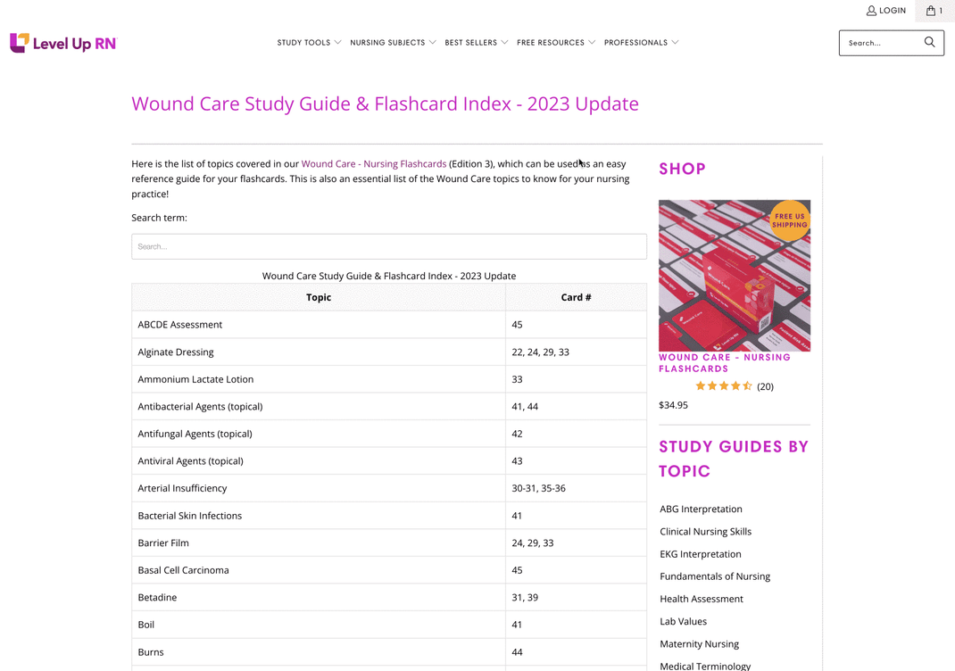 FREE Wound Care Study Resources for Nurses – LevelUpRN