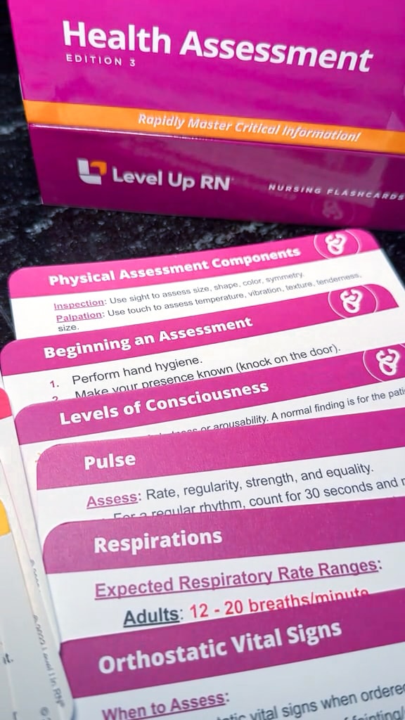 Head-to-Toe Assessment Flashcards for ATI, NCLEX, HESI Exams