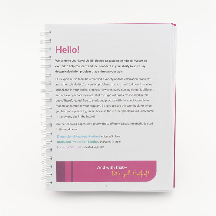 Dosage Calculation - Workbook & Digital Companion – LevelUpRN